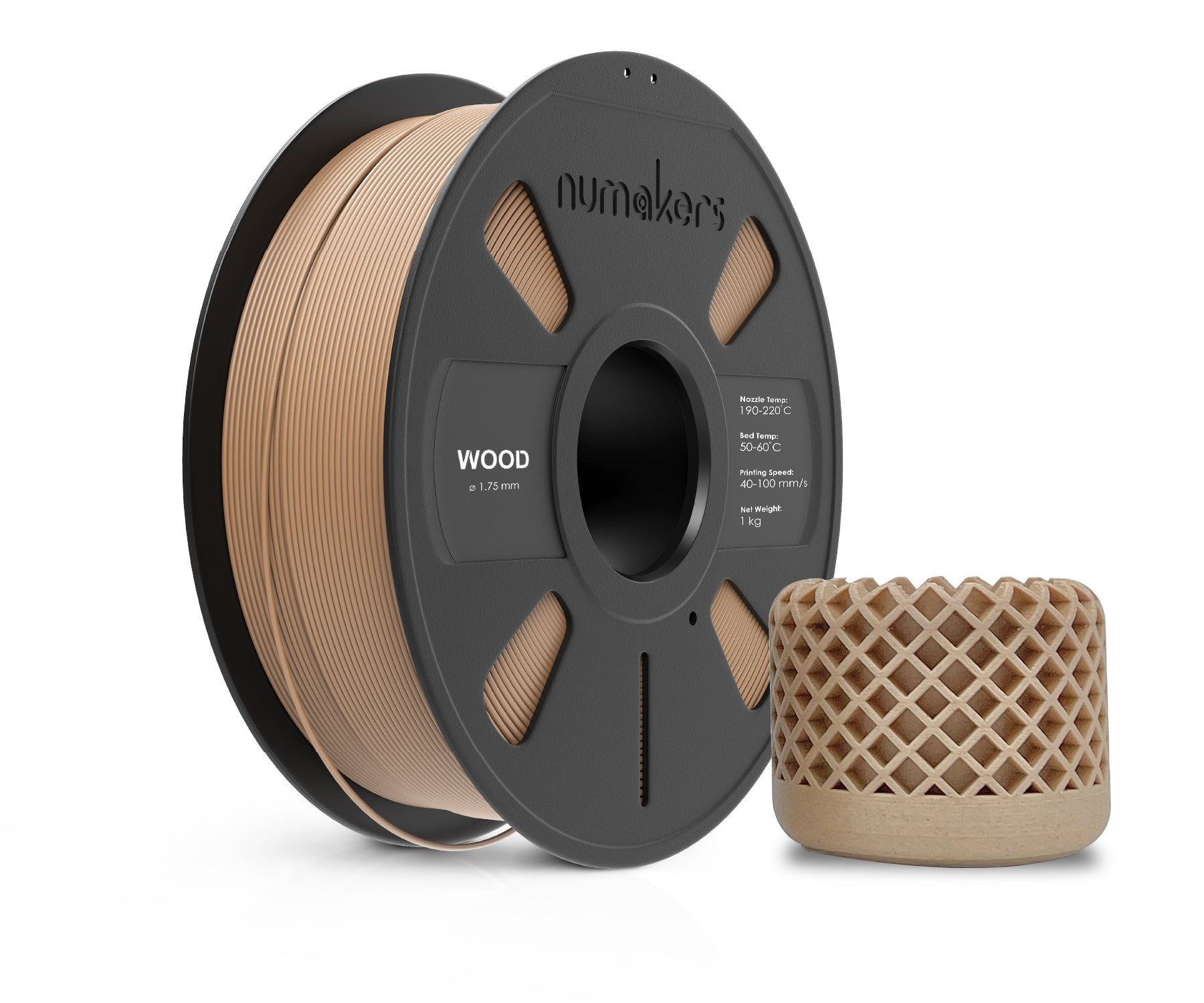 Natural Wood PLA Filament for 3D Printing | Shop Now!